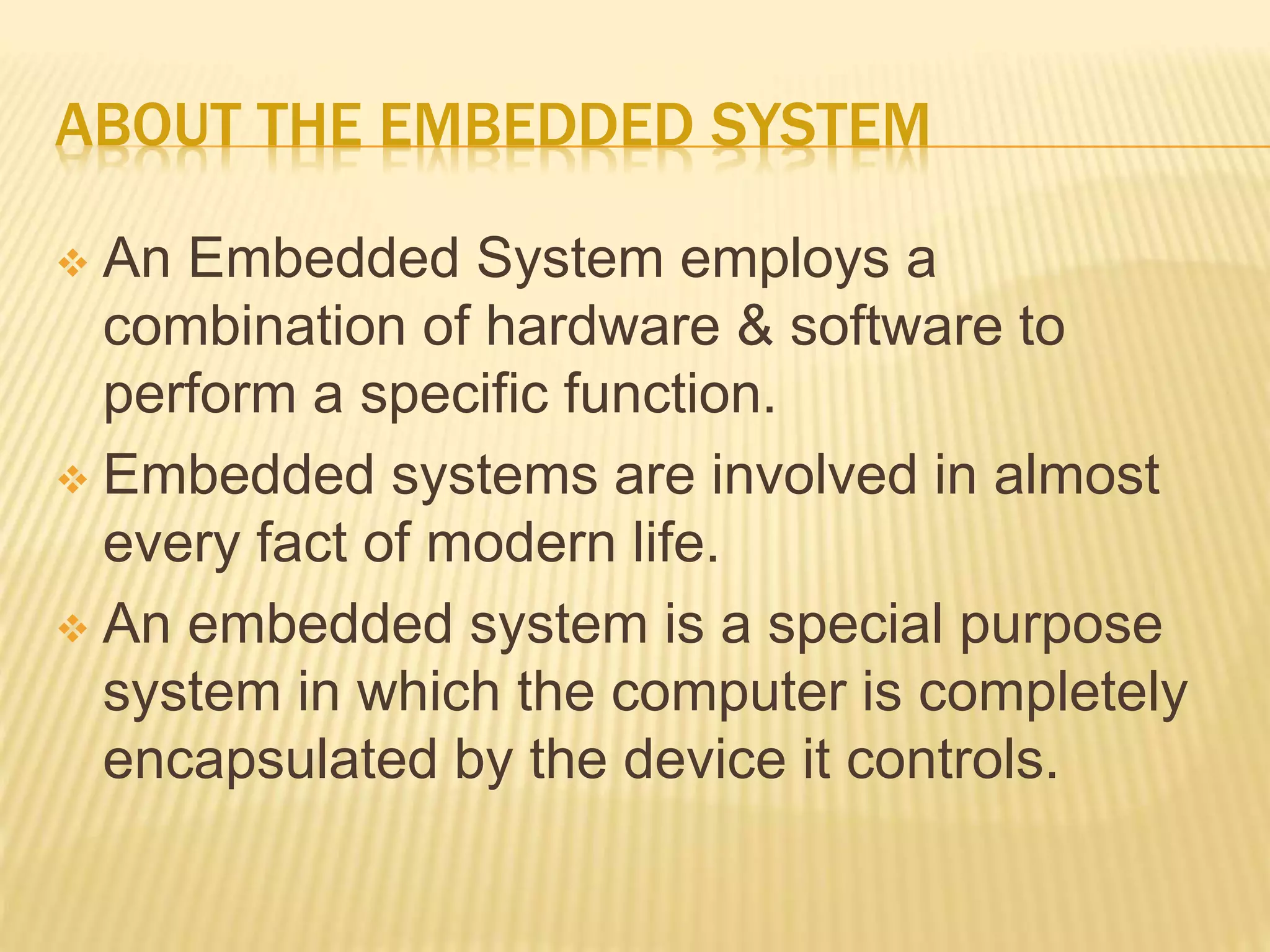 Presentation on Embedded system using micro controller by PARAS JHA | PPT