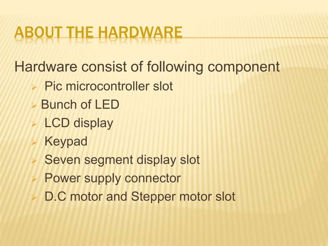Presentation On Embedded System Using Micro Controller By Paras Jha Ppt