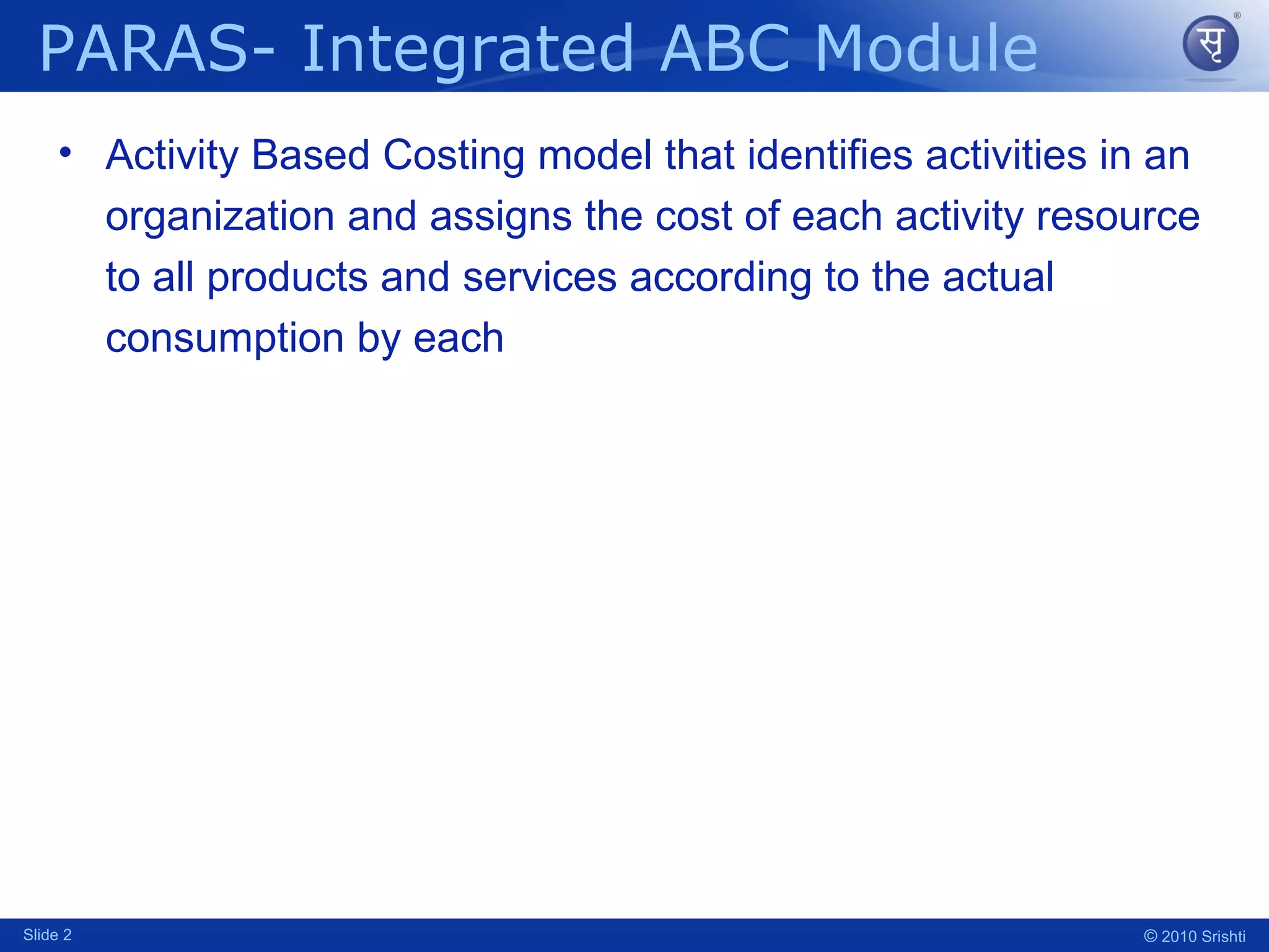 Paras integrated ABC module | PPT