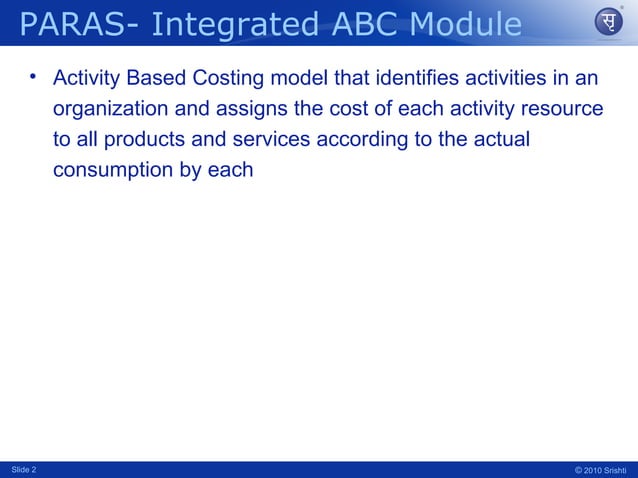 Paras integrated ABC module | PPT
