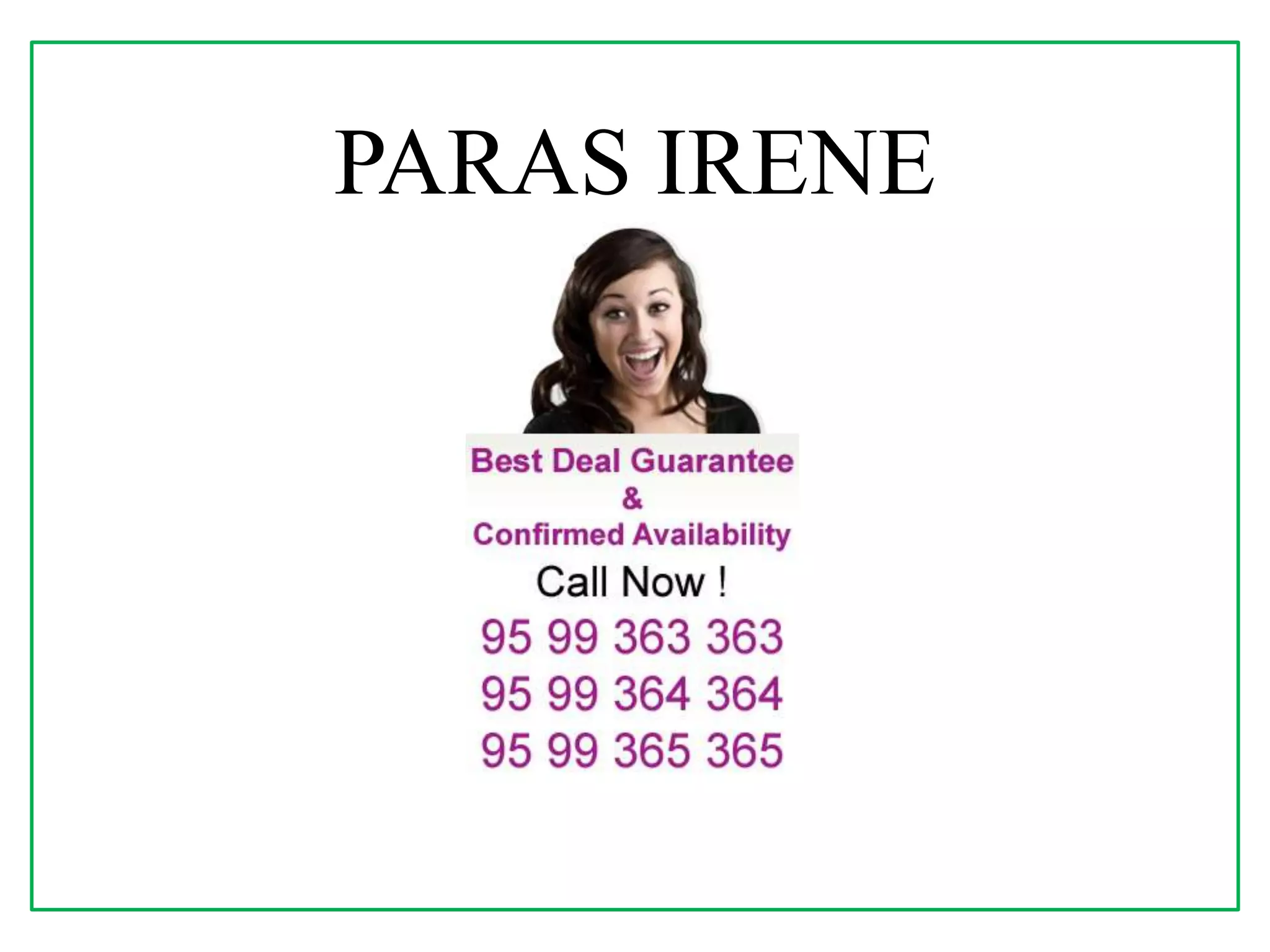 Paras irene new project | PPTX | Apartments | Real Estate