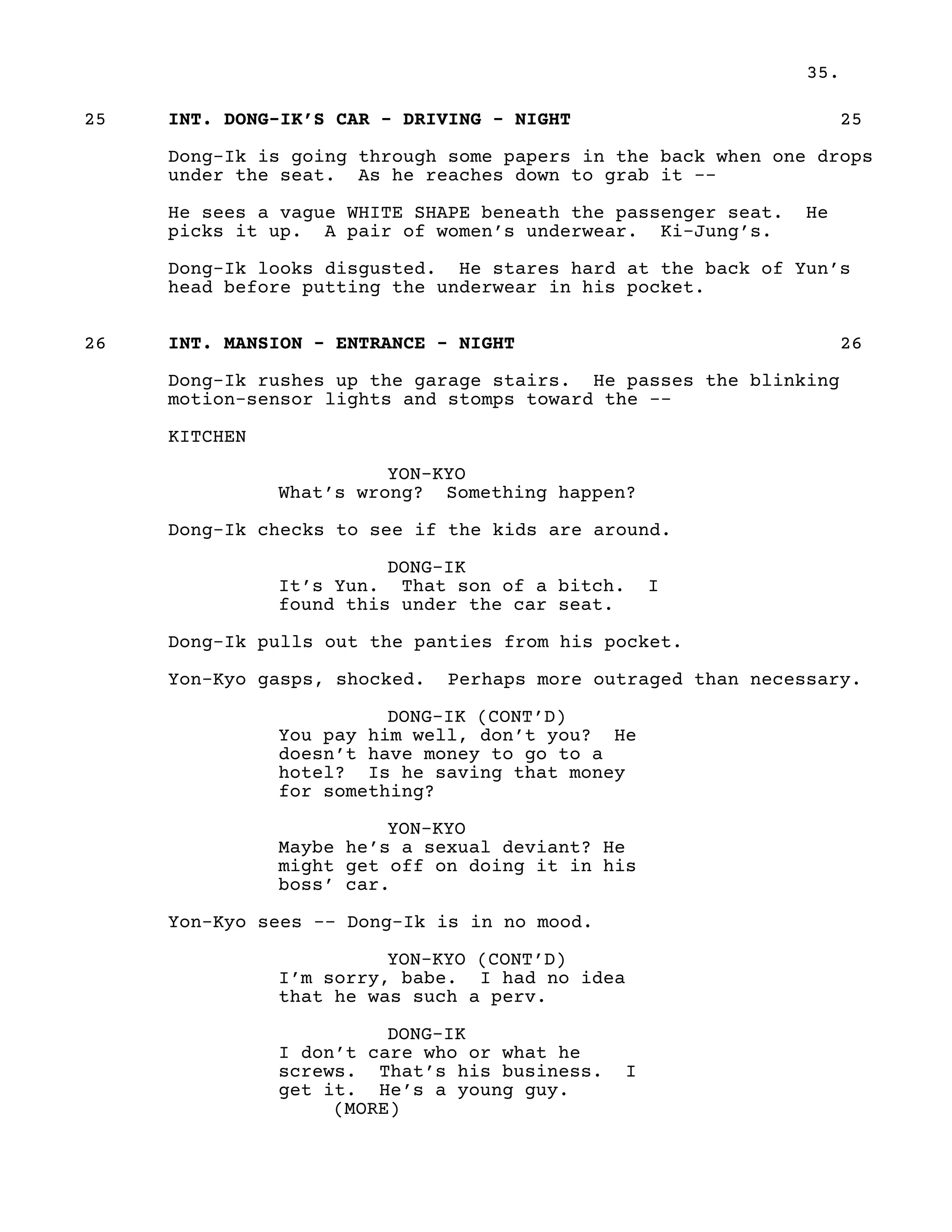 Parasite script (Screenplay) | PDF