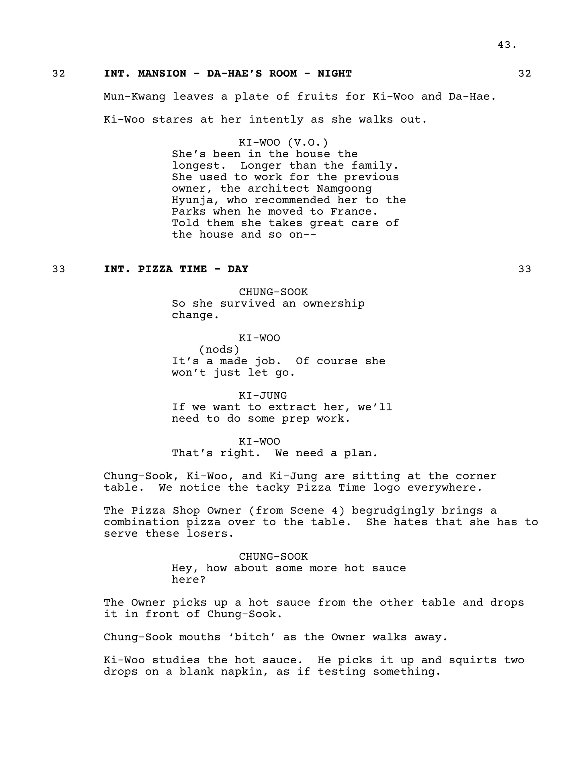 Parasite script (Screenplay) | PDF