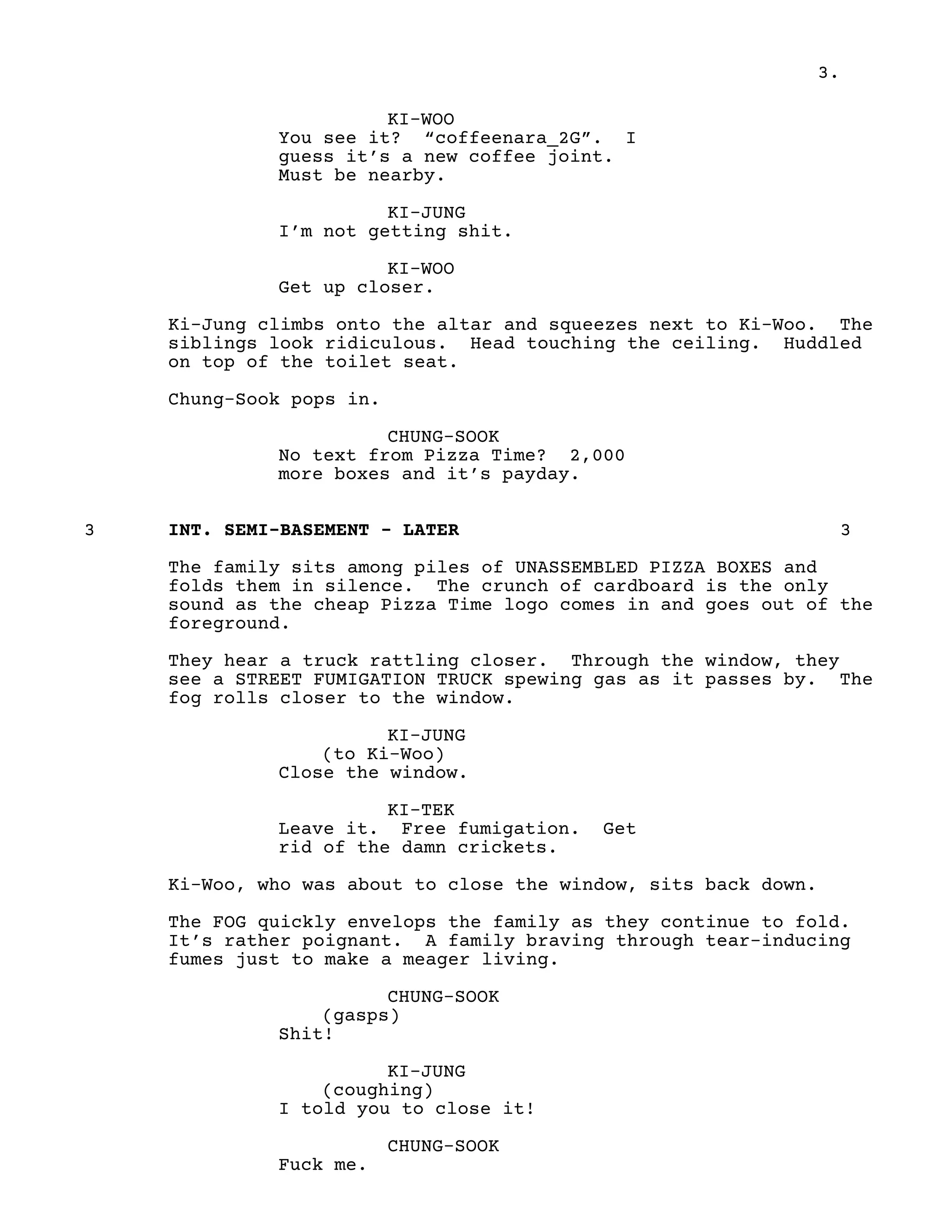 Parasite script (Screenplay) | PDF