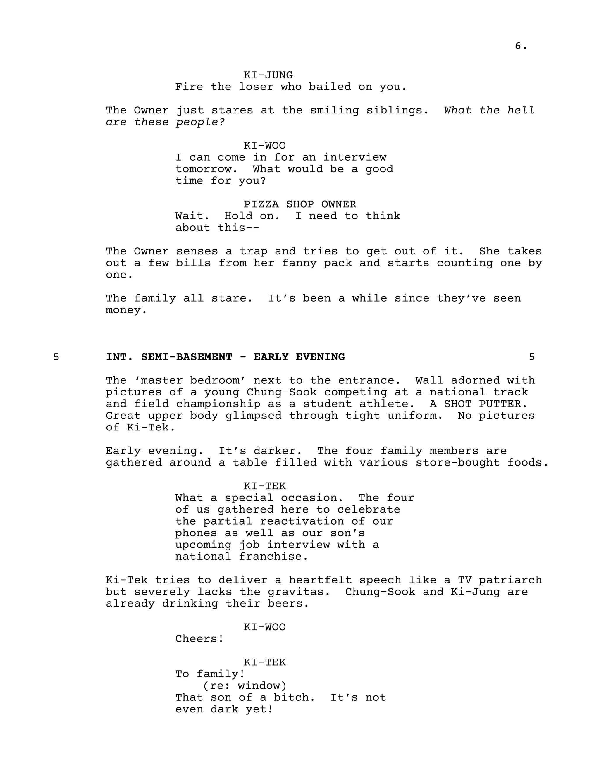 Parasite script (Screenplay) | PDF