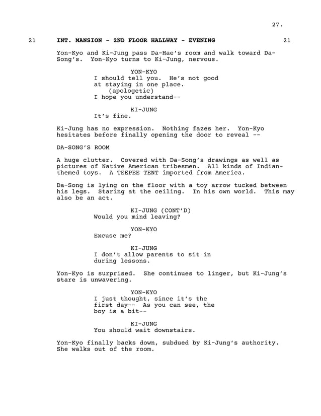 Parasite script (Screenplay) | PDF