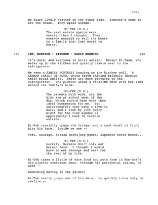 Parasite script (Screenplay)