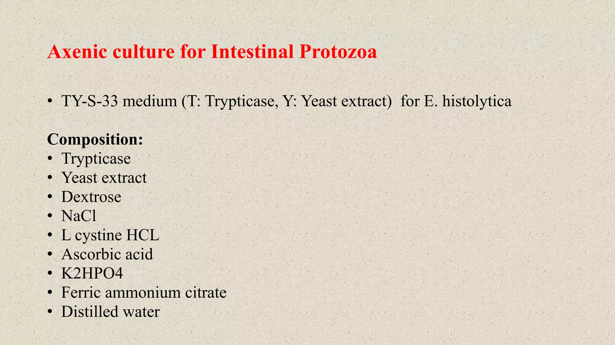 Parasite culture | PPTX