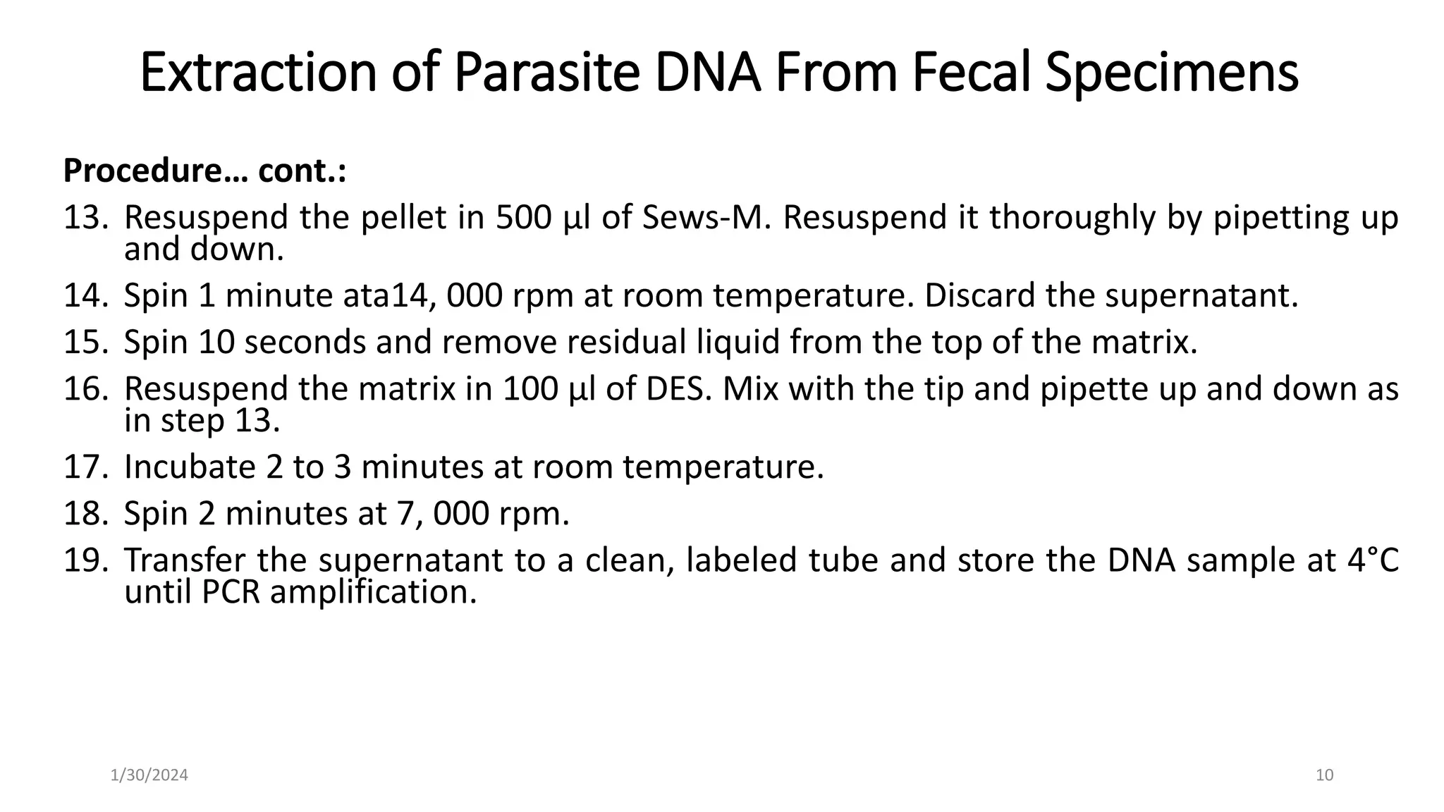 parasite DNA extraction .pptx