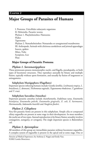 Parasites of medical importance | PDF