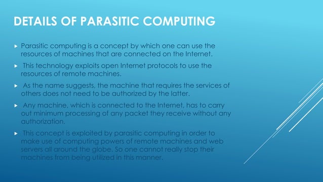 Parasitic Computing | PPT