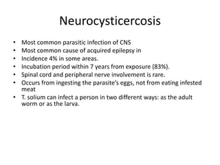 Parasitic cns infectious disease finl ppt | PPTX