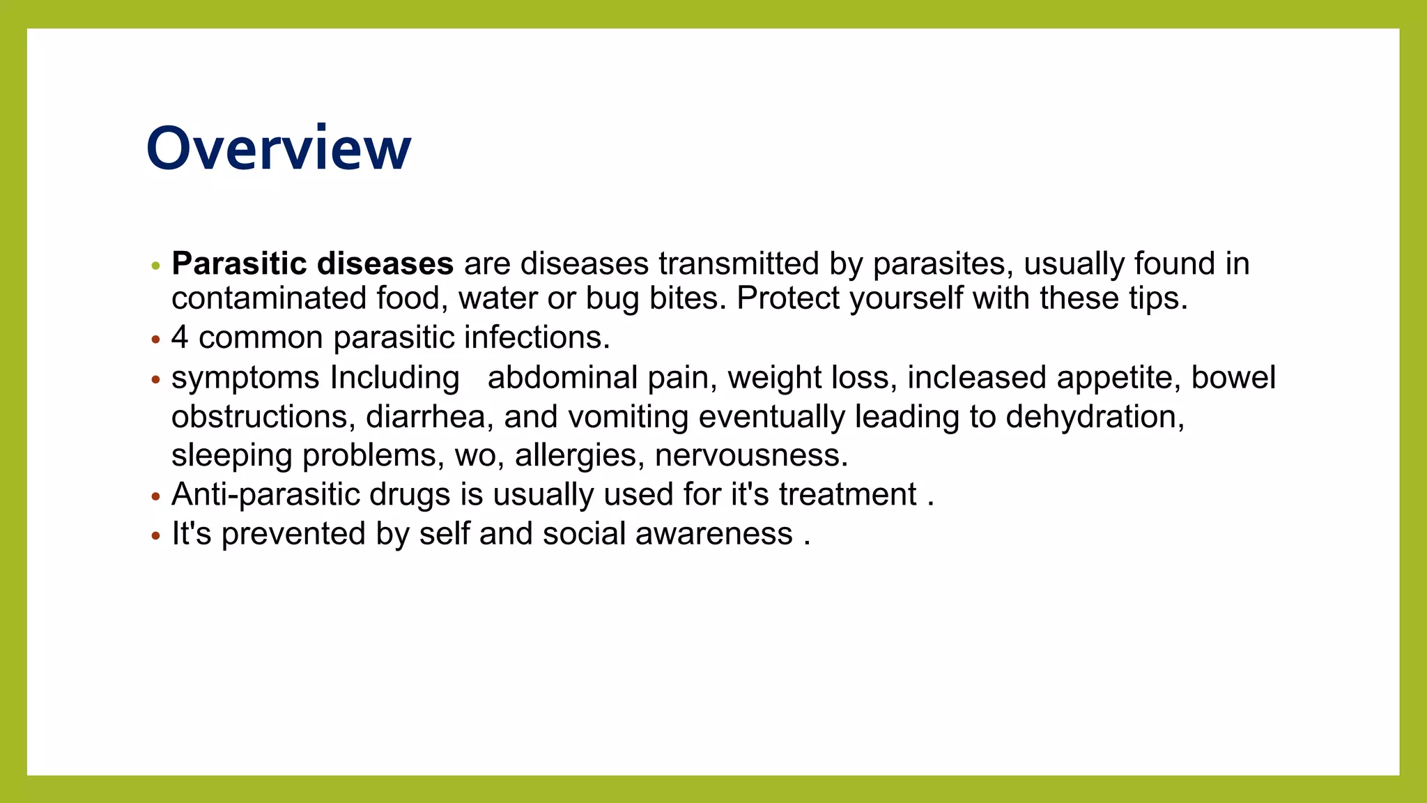 Human Parasitic Disease | PPTX