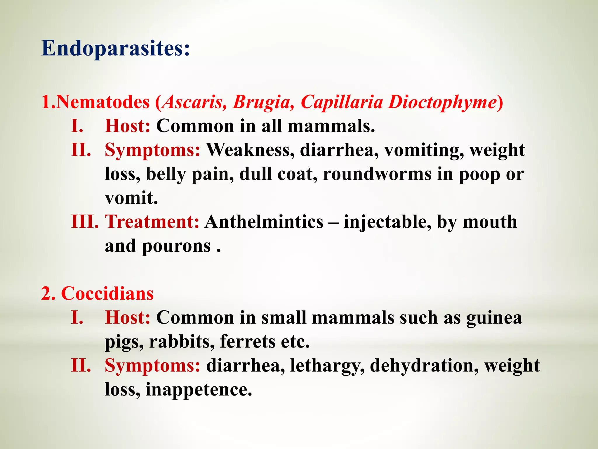 Parasitic disease in wild animals | PPTX