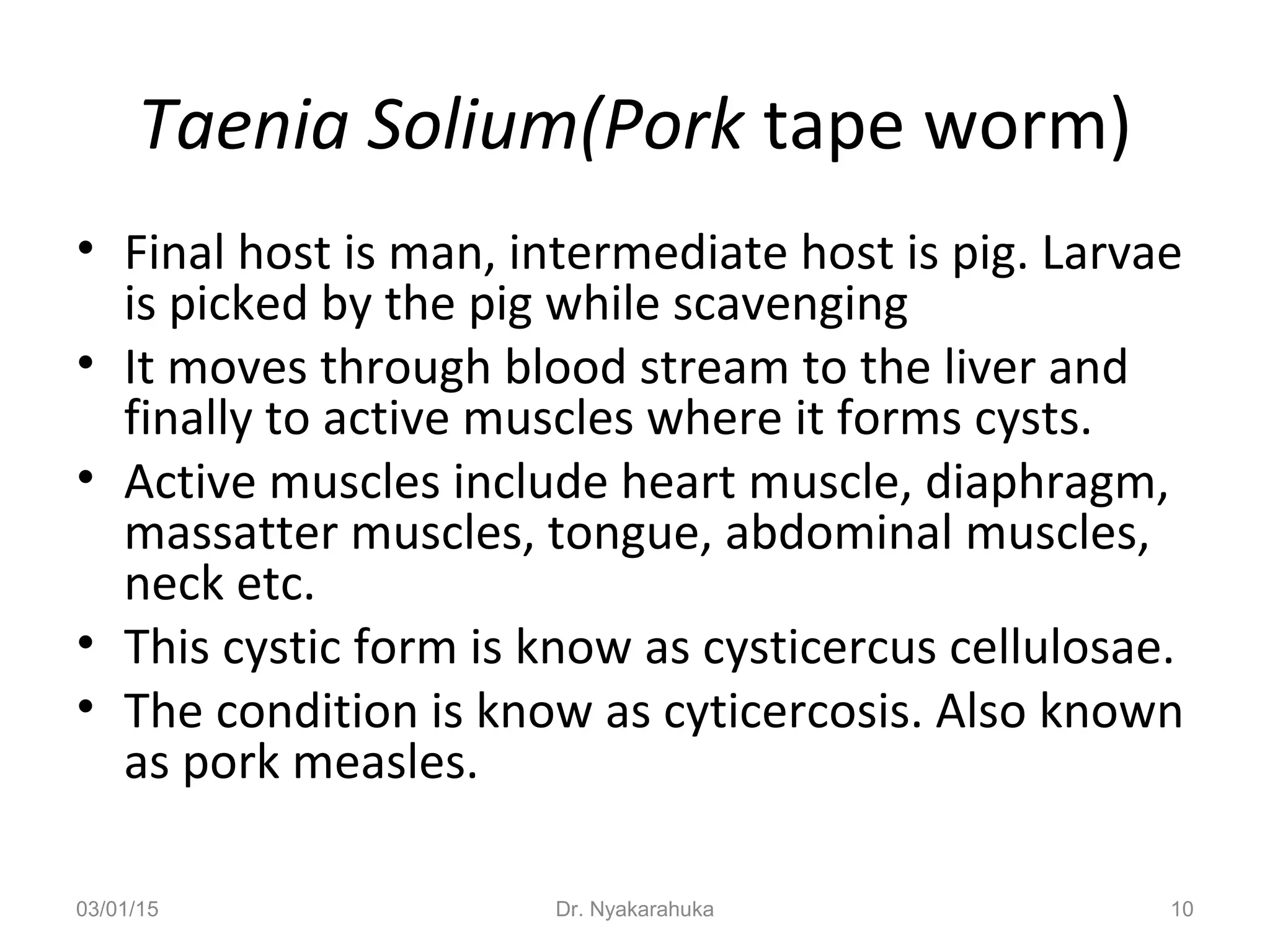 Parasitic diseases important_in_meat_inspection | PPT