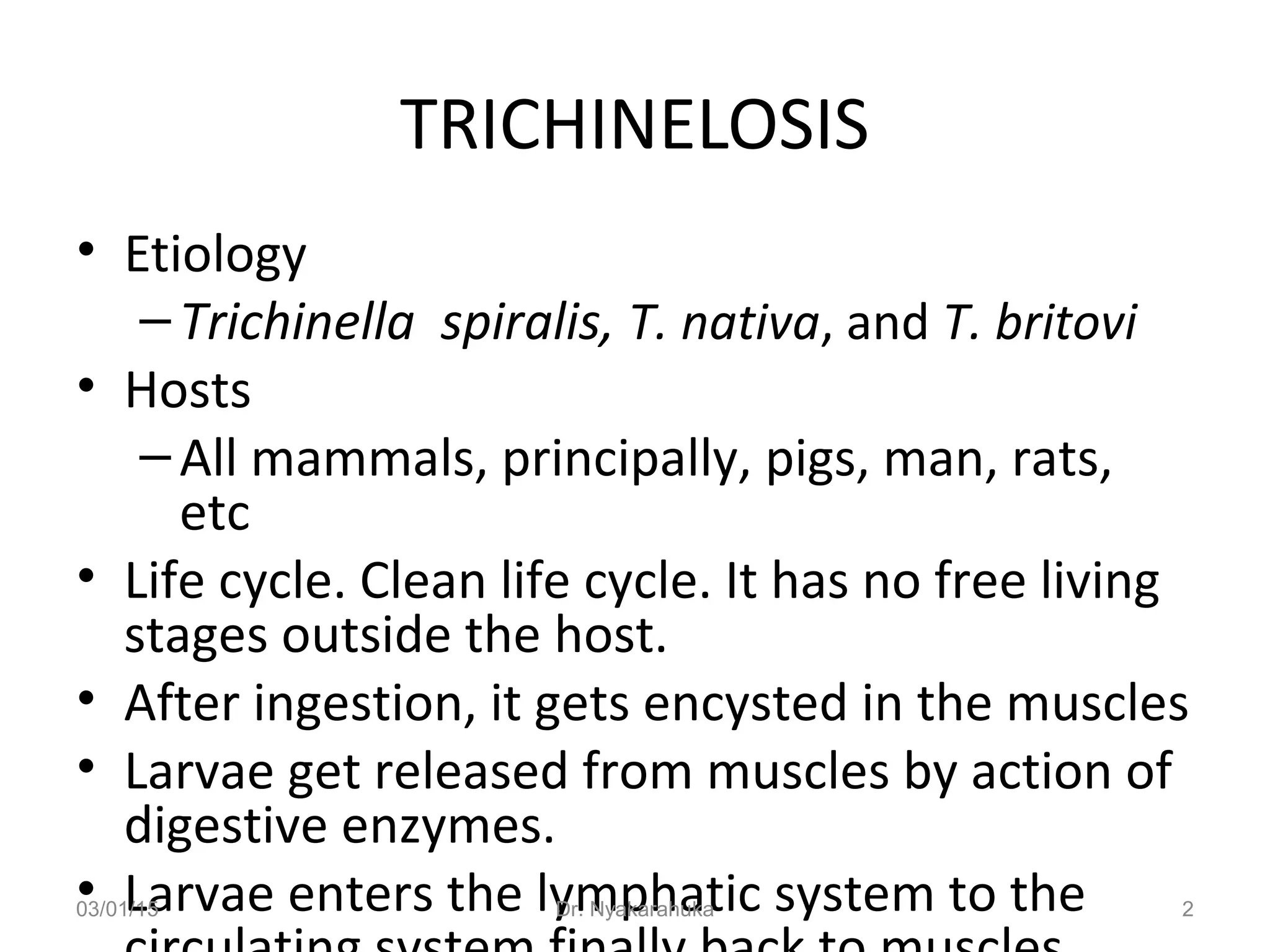 Parasitic diseases important_in_meat_inspection | PPT