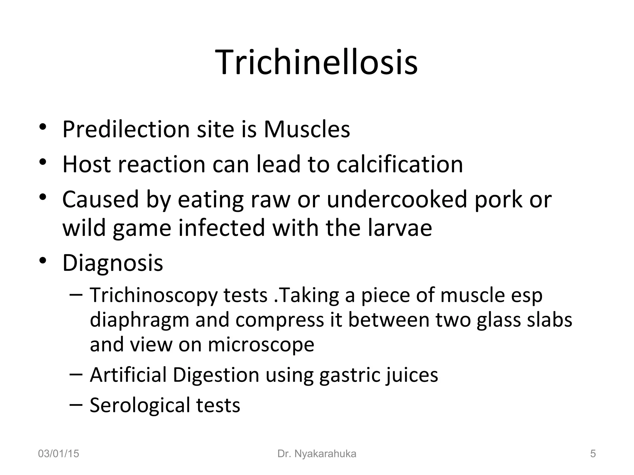 Parasitic diseases important_in_meat_inspection | PPT