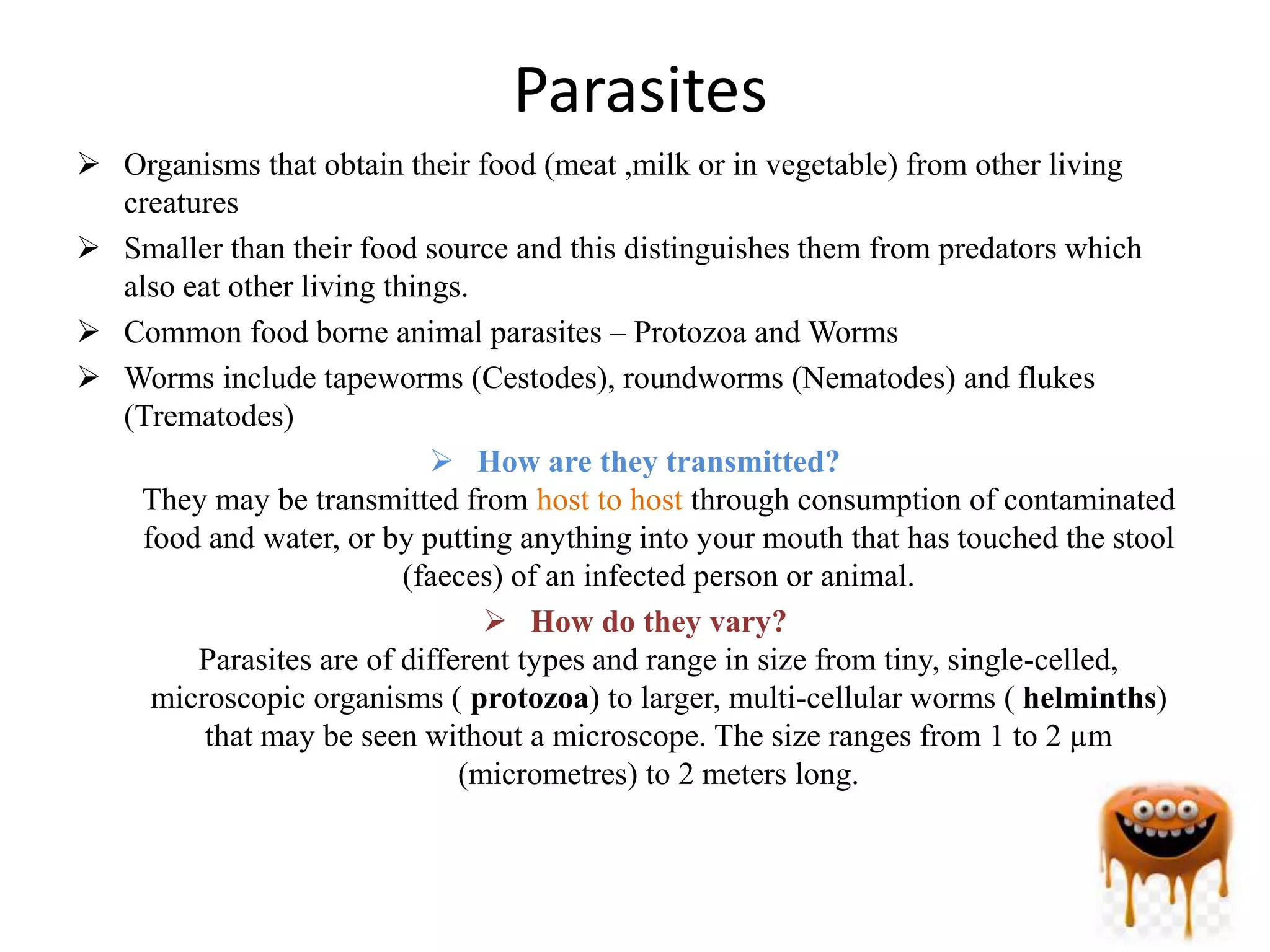 Parasitic-food borne diseases | PPTX