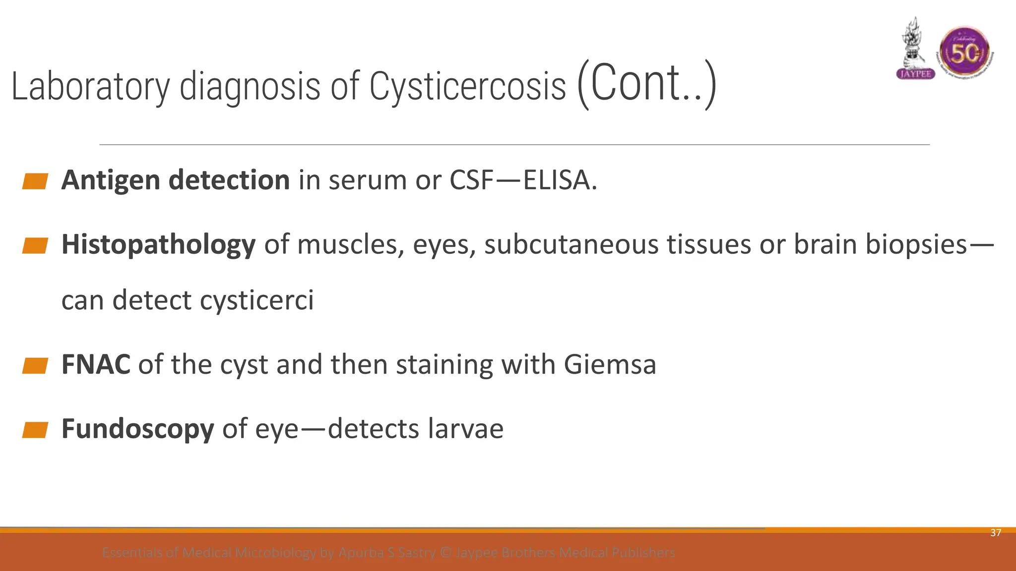 Parasitic Infections of CNS. Free living amoeba and ...