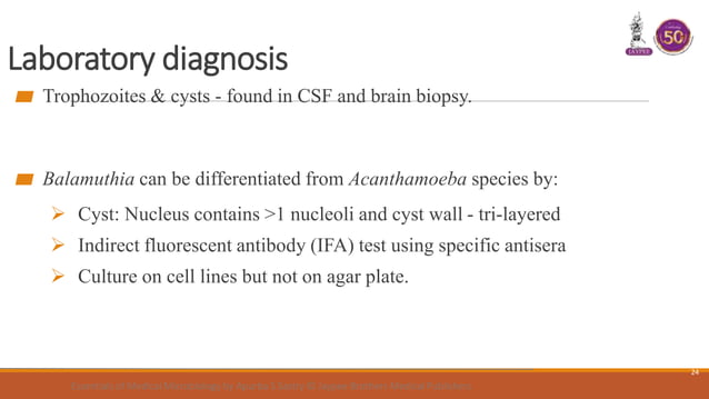 Parasitic Infections of CNS. Free living amoeba and ...