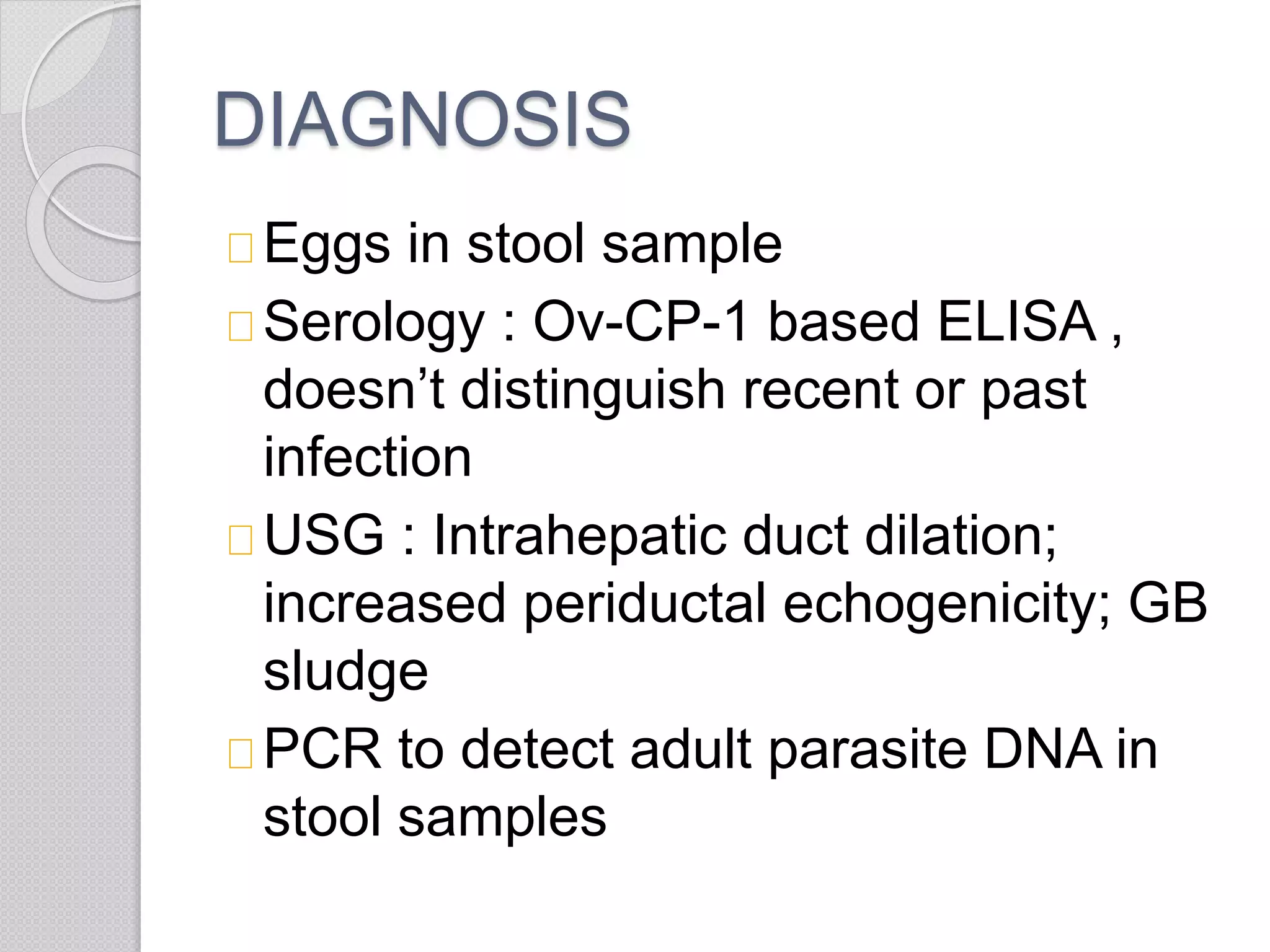 Parasitic infestations of the biliary tract | PPTX