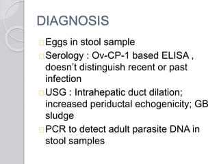 Parasitic infestations of the biliary tract | PPTX