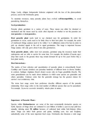 Parasitic plant Define and Detaile | DOCX