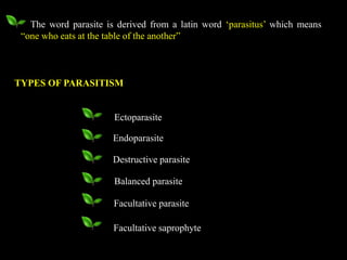 Parasitism and its types | PPTX