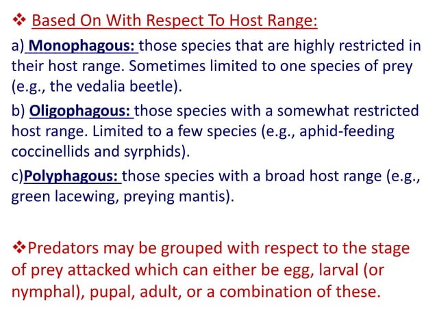 Parasitoids and Predators, their attributes. | PPTX