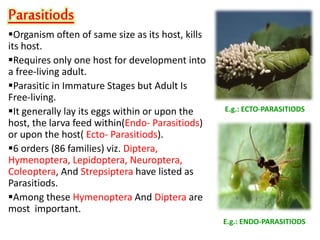 Parasitoids and Predators, their attributes. | PPTX