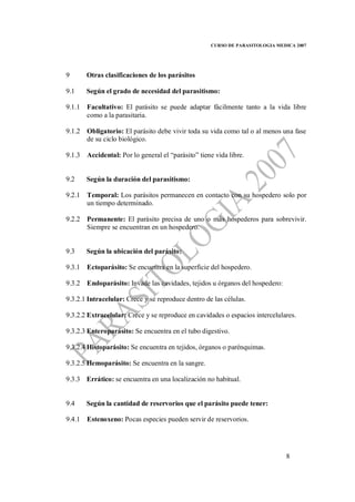 Parasitología tema 1 (parasitismo) | PDF