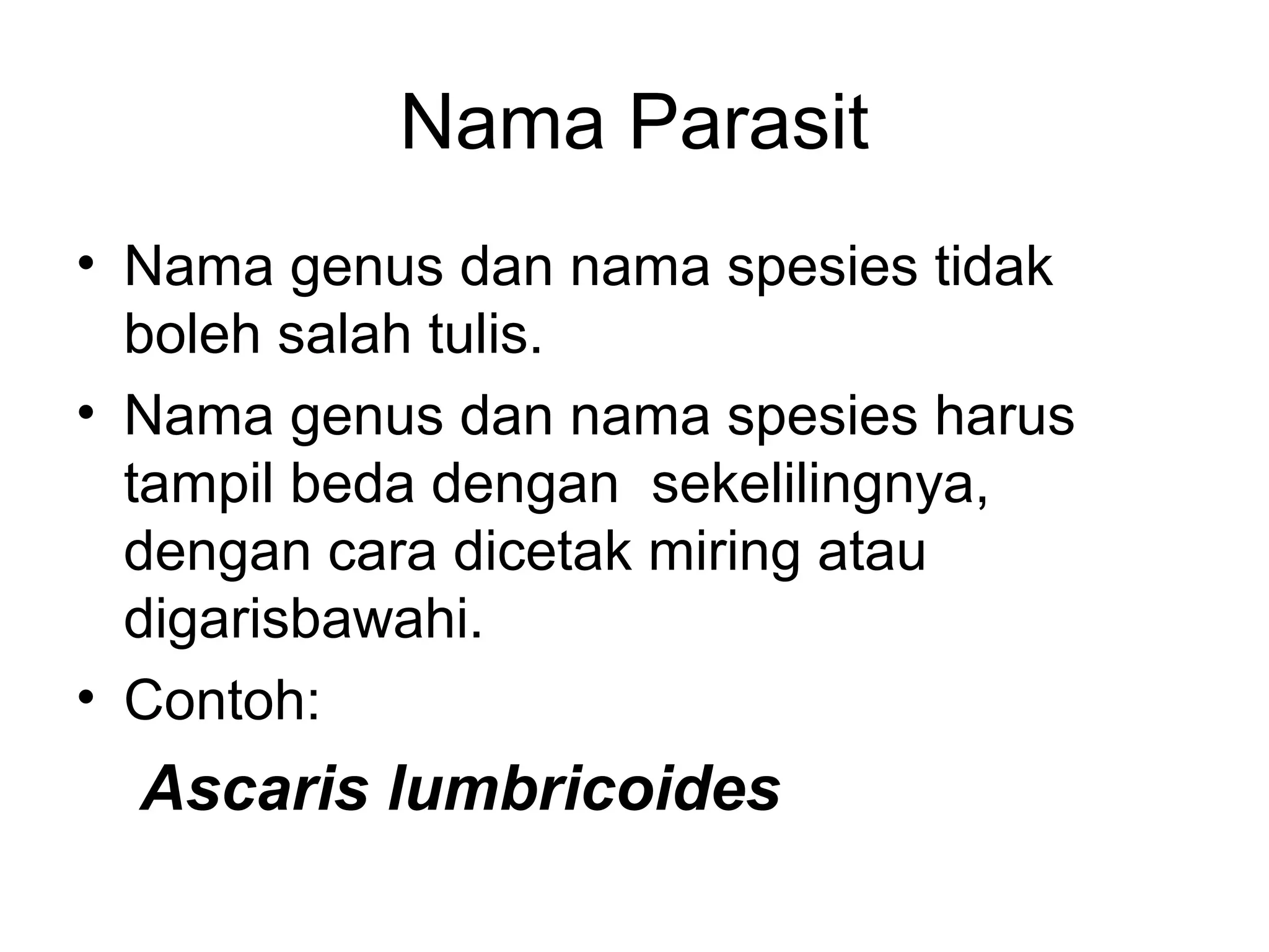 Parasitologi | PPT