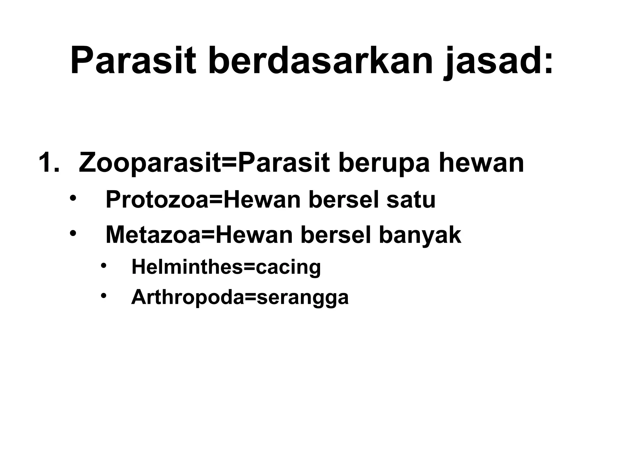 Parasitologi | PPT
