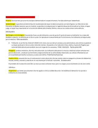 Parasitologia resumen 1 | DOCX