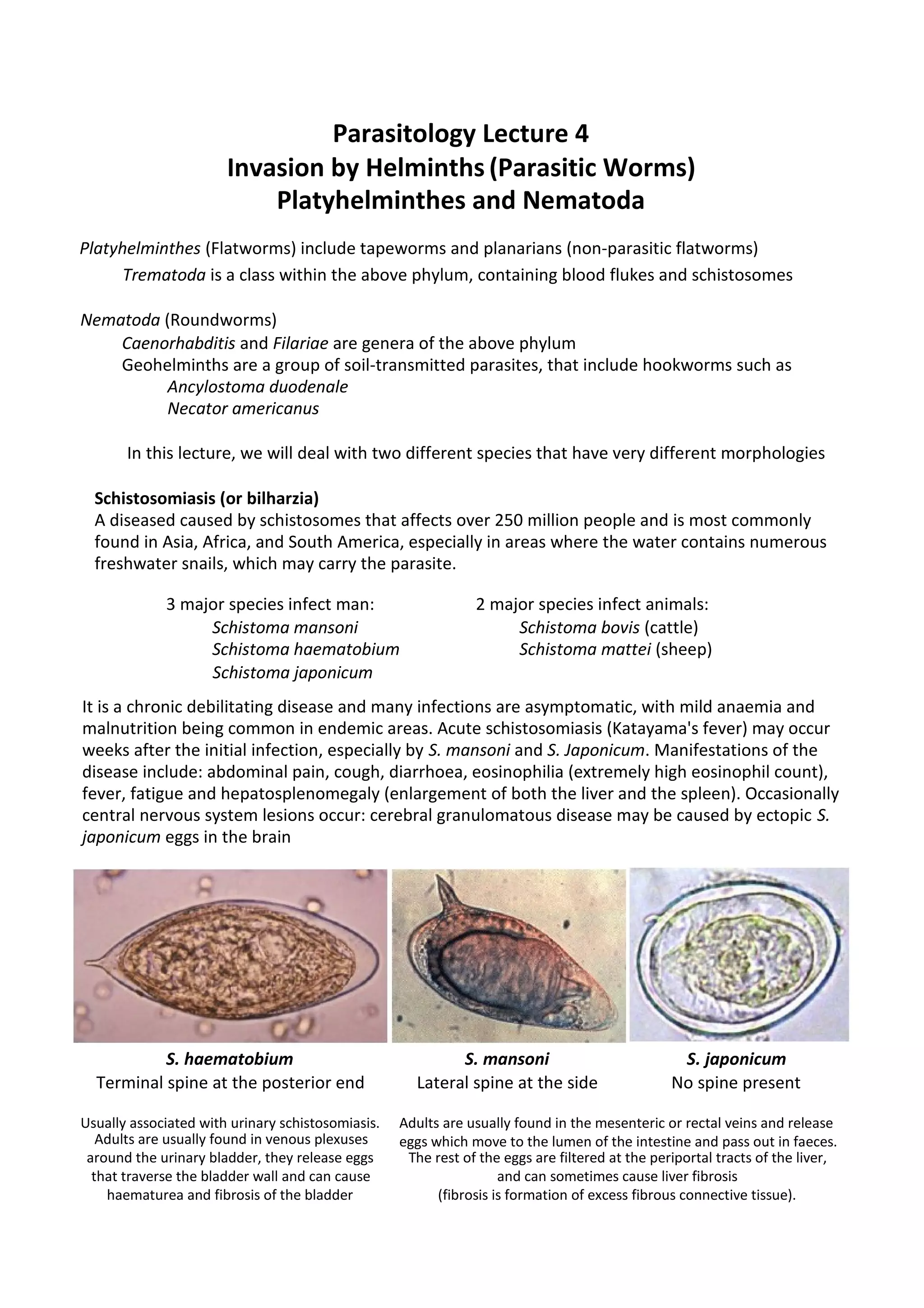 Parasitology Lecture Series | PPT