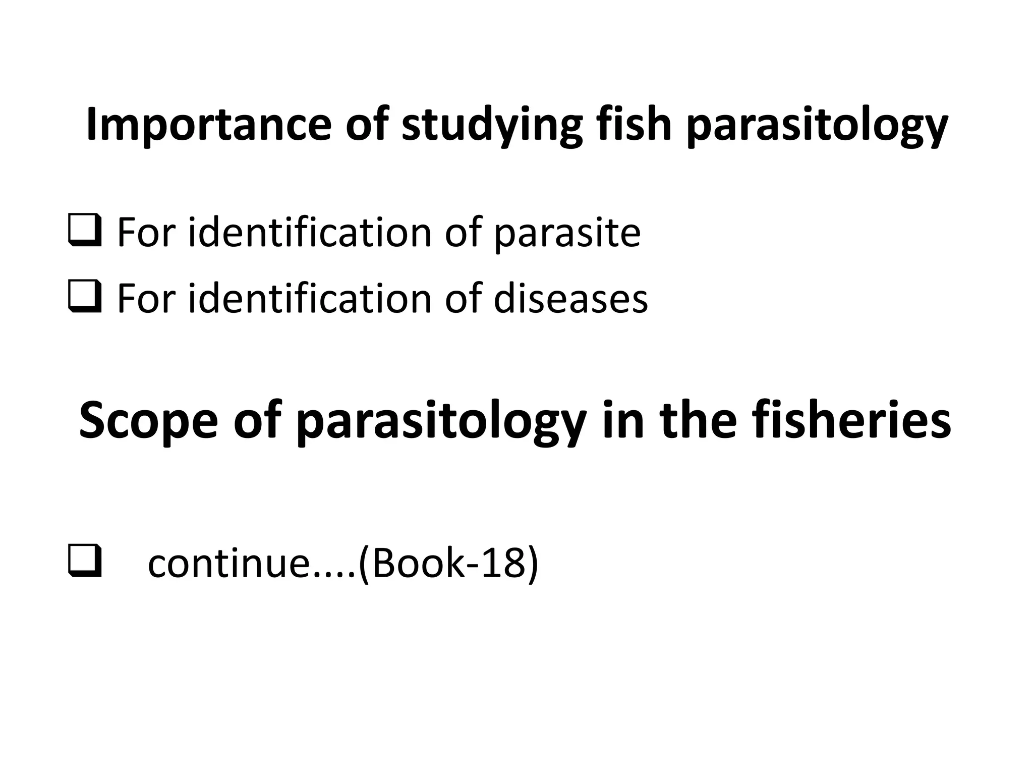 Fish Parasitology | PPTX