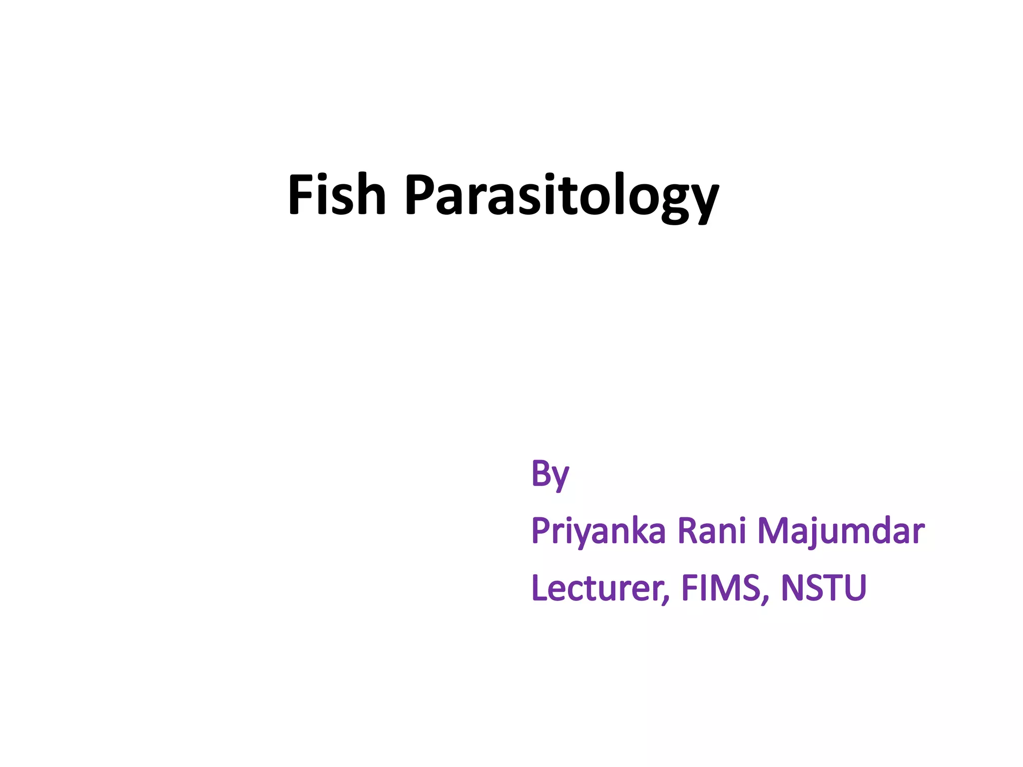 Fish Parasitology | PPT