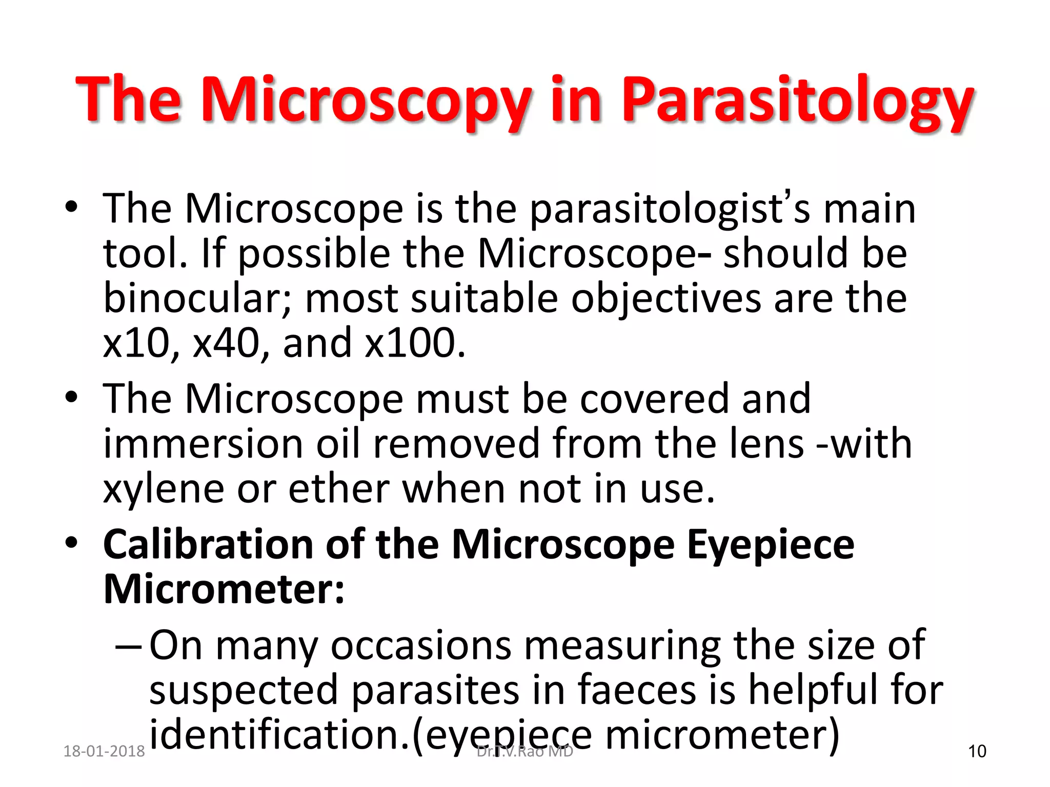 Parasitology Basic Identification methods | PPTX