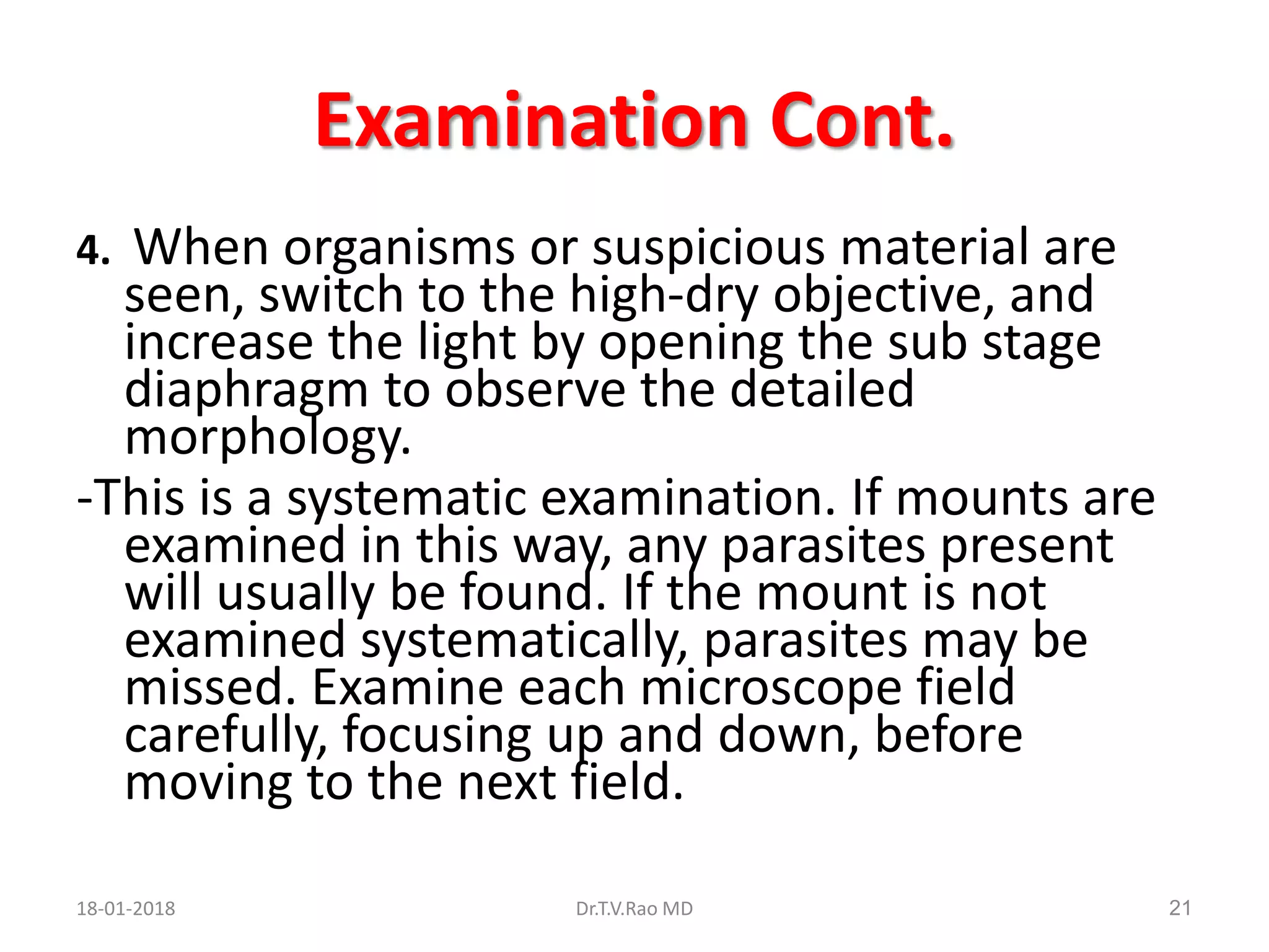 Parasitology Basic Identification methods | PPTX