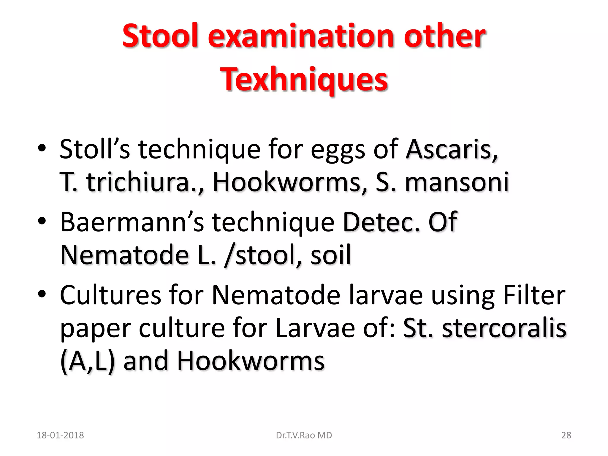 Parasitology Basic Identification methods | PPTX