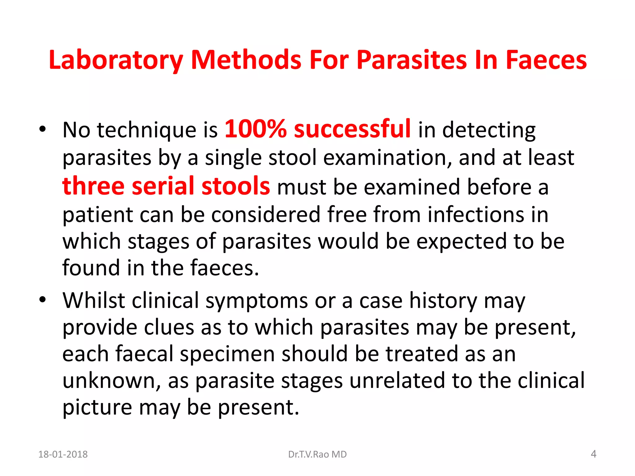 Parasitology Basic Identification methods | PPTX