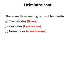 Parasitology for COs Intake 20.ppt presentation | PPT