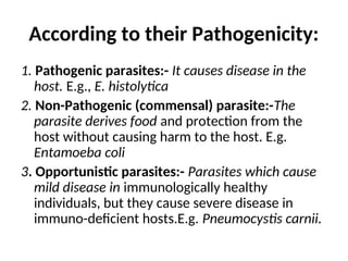 Parasitology for COs Intake 20.ppt presentation | PPT