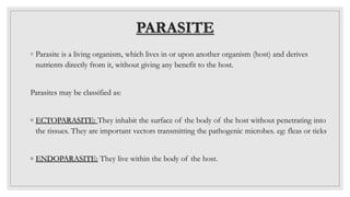 Parasitology introduction | PPTX