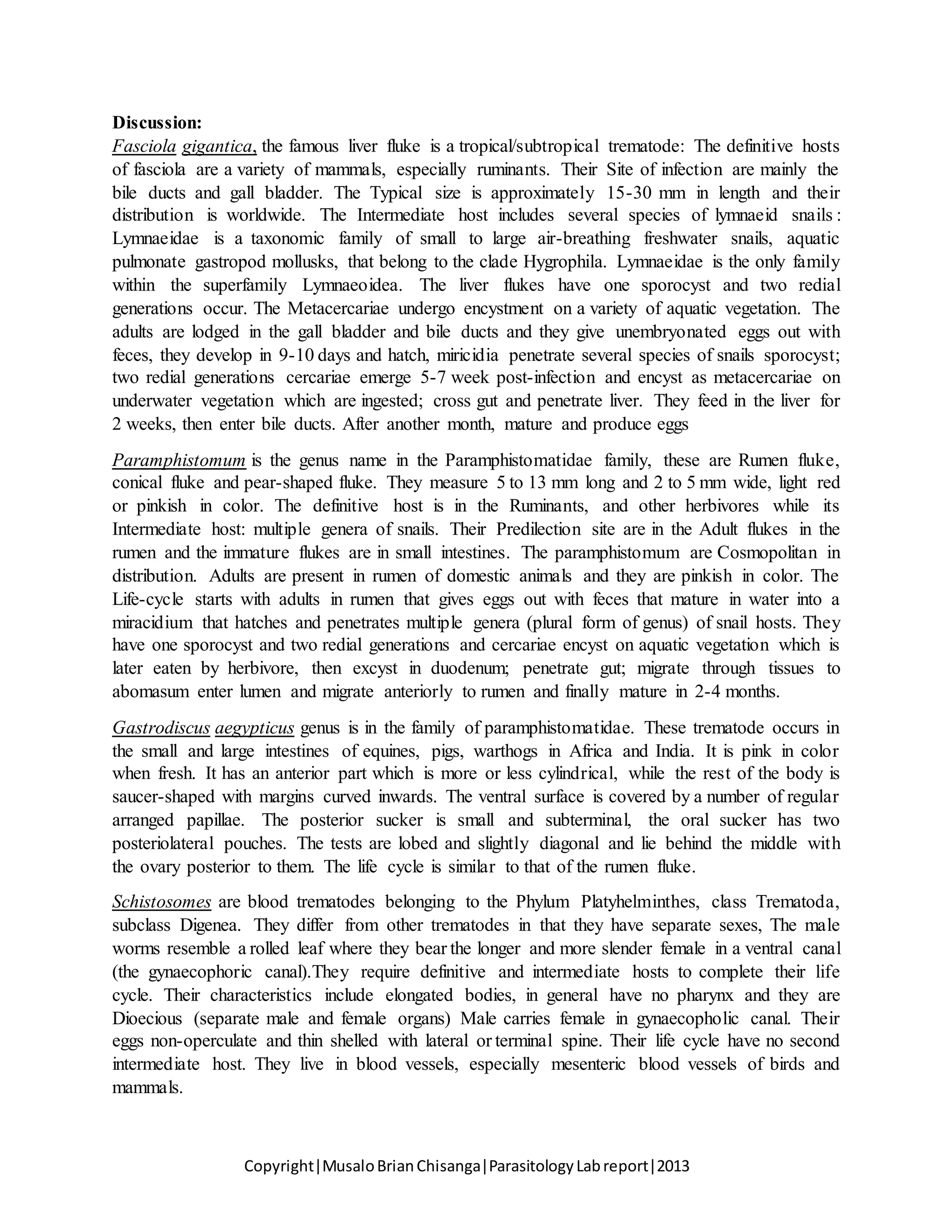 Parasitology lab1 | DOCX
