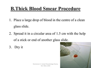 Parasitology paractice: Quantitative fecal Methods and Blood smear | PDF
