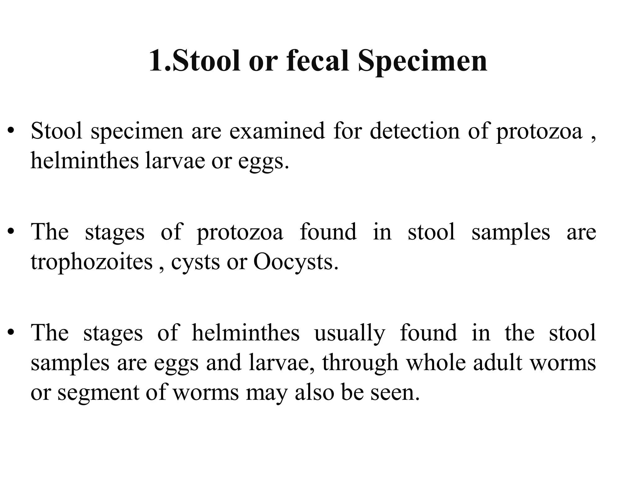 Parasitology practice 1/Health Sciences | PDF