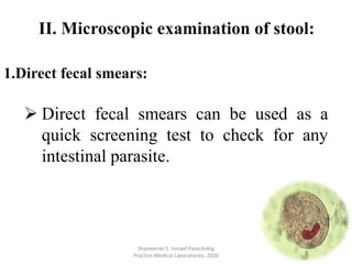 Parasitology practice 2/Health Sciences | PPT
