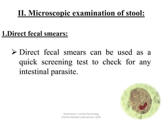 Parasitology practice Lecture 3/Health Science | PPT