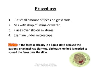 Parasitology practice Lecture 3/Health Science | PPT